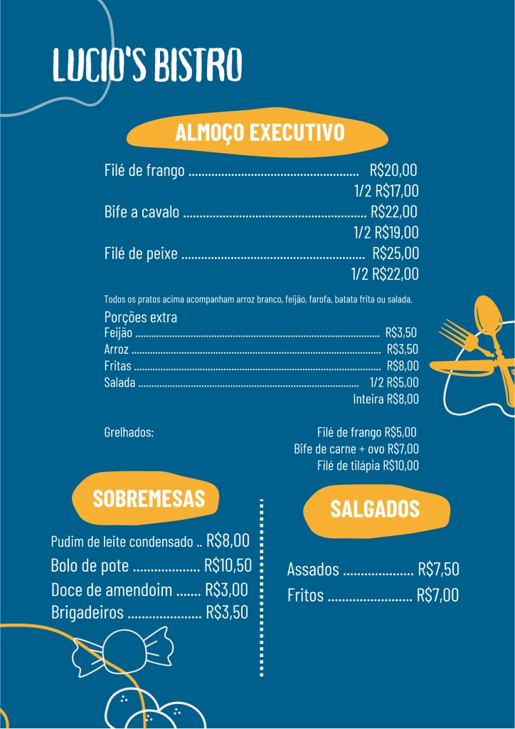 Cardápio Restaurante e Lanchonete - Fundação CELEPAR